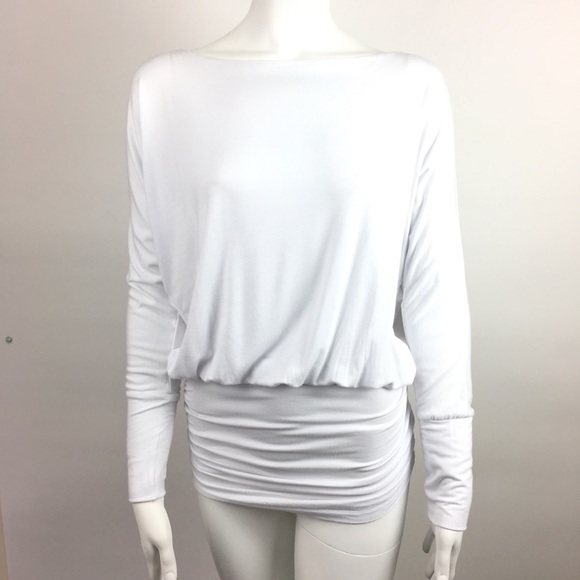 Boston Proper | Tops | Boston Proper Ruched Front Batwing Sleeve Knit ...